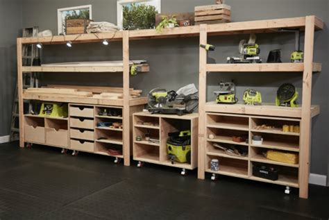 Diy Garage Storage Shelves Workbench — Jonny Builds 57 Off