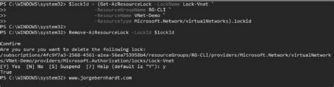 how to use azure resource locks with powershell · jorge bernhardt