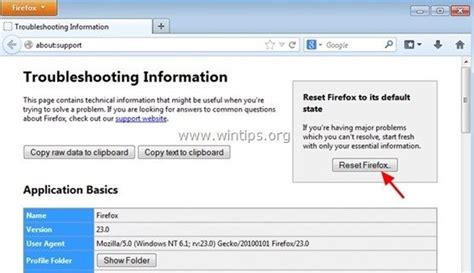 how to reset mozilla firefox browser s settings to factory default