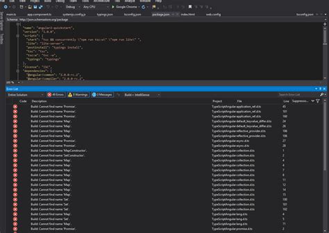 javascript angular2 build cannot find name promise only in visual