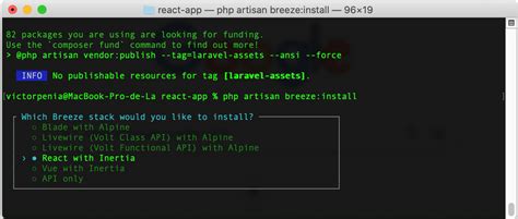 Instalar Laravel Breeze React Laravel Array
