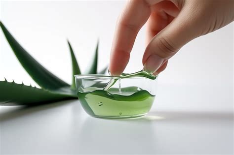 Premium Photo Nourishing Skin Care Ritual Applying Aloe Vera Gel
