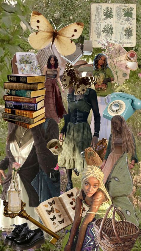 Fairycore Moodboard Collage Aesthetic Cottagecore Vintage