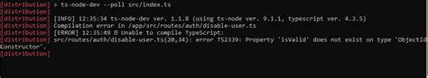error ts2339 property isvalid does not exist on type