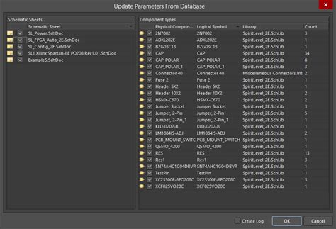 update parameters from database altium designer 22 user manual