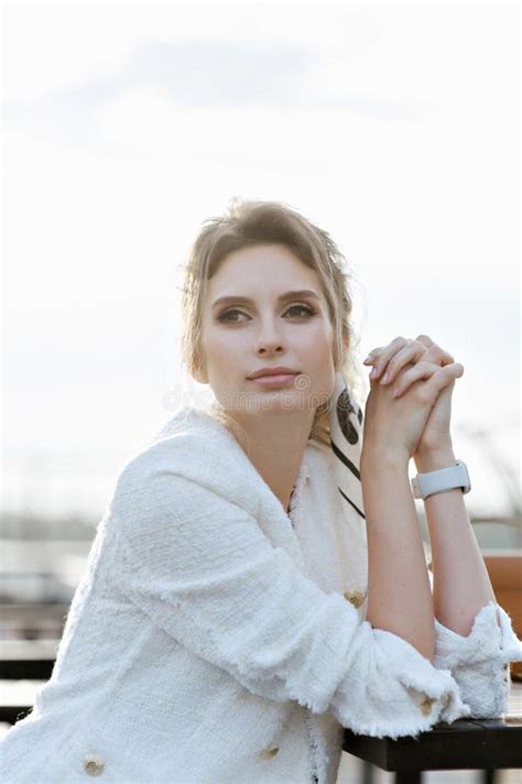 Close Up Portrait Of An Attractive European Girl Stock Image Image Of