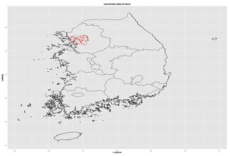 r how to plot longitude latitude points on a map with