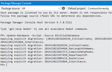 work with entity framework codefirst migrations sql