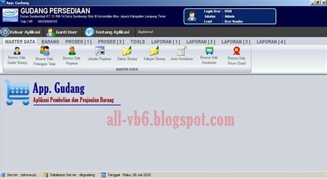 source code aplikasi pengolahan data stok gudang vb6