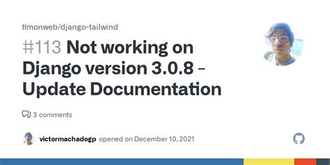 not working on django version 3 0 8 update documentation · issue 113