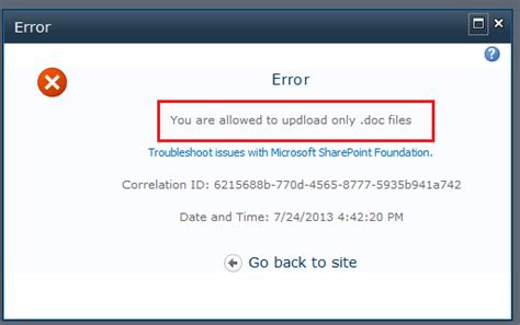 custom error message for event receiver in sharepoint 2010 stack overflow