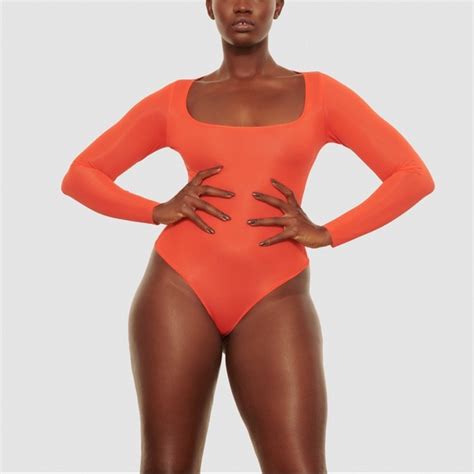 Skims Tops Skims By Kim Kardashian Mesh Jelly Sheer Long Sleeve