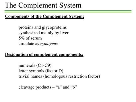 Ppt The Complement System Powerpoint Presentation Id 1789658
