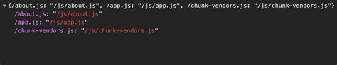 reactjs how to generate an asset manifest json for vuejs