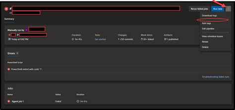 azure devops pipeline unable to see artifacts with failed build