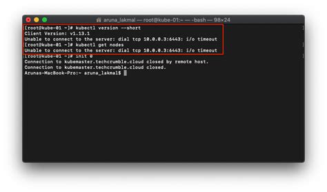 kubernetes error unable to connect to the server tcp i o timeout