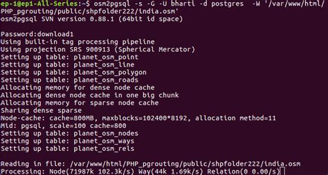 import osm data in postgis osm2pgsql