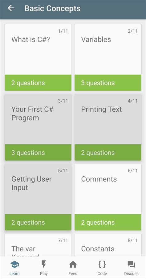 c basic concepts sololearn skill tree activated