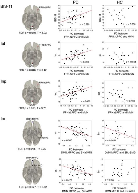 Comparison Between Bis 11 Score And Inter Network Functional