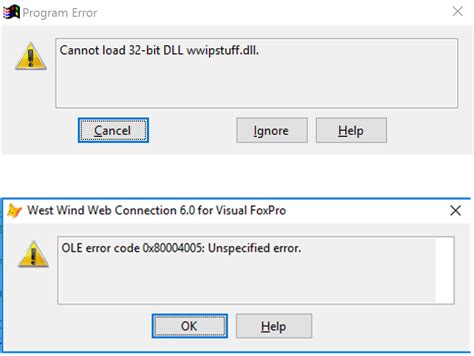 cannot load 32 bit dll wwipstuff dll west wind technologies support