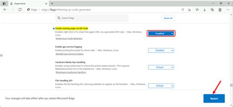 how to create qr code in microsoft edge chromium windows