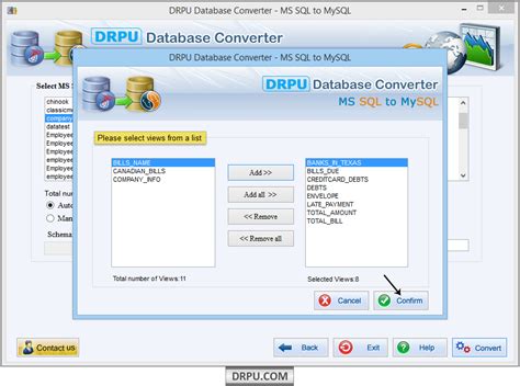 ms sql to mysql database converter software screenshots