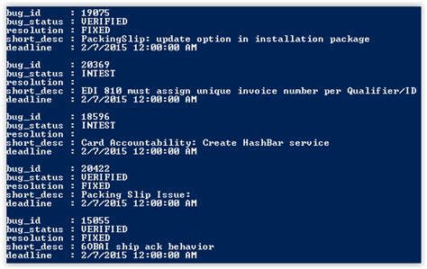 print sql output in powershell