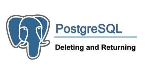 how to delete and returning row in postgresql pgadmin4 youtube