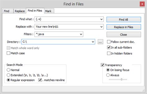 windows prepend a line to a large number of java files