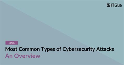 Most Common Types Of Cybersecurity Attacks An Overview It Glue