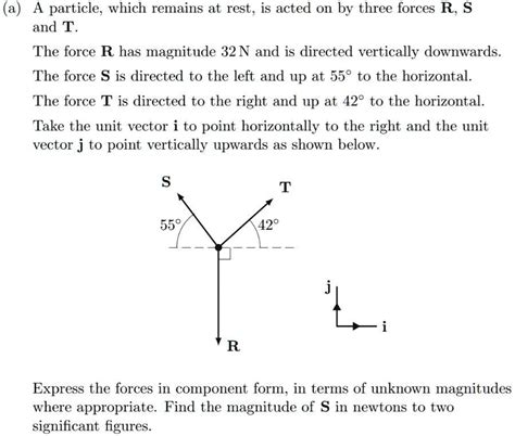 Solved A A Particle Which Remains At Rest Is Acted On By Three