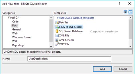 linq to sql call stored procedure in asp using c vb