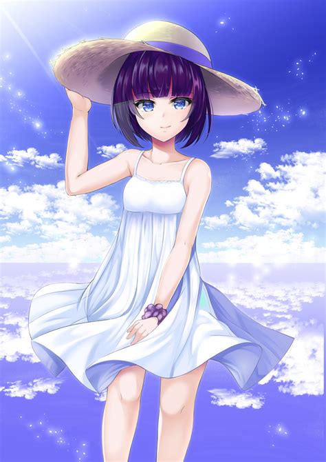 The Big Imageboard Tbib 1girl Bangs Black Hair Blue Eyes Blue