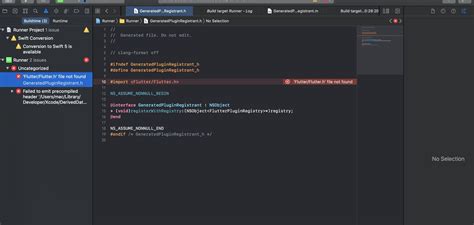 file not found flutter flutter h in xcode flutter project 2 5 2 stack