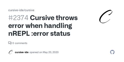 cursive throws error when handling nrepl error status · issue 2374