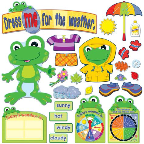 Carson Dellosa Funky Frog Weather Bulletin Board Set Cd 110208 Supplyme