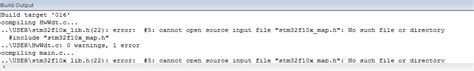 error 5 cannot open source input file “stm32f10x lib h“ cannot open