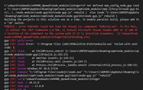 node js npm install fails on windows when better sqlite3