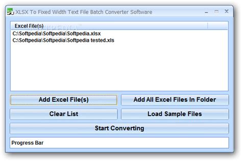 xlsx to fixed width text file batch converter software