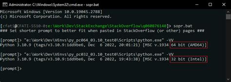 how do i determine if my python shell is executing in 32bit or 64bit