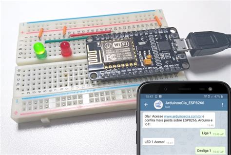 bot telegram com esp8266 nodemcu arduino e cia