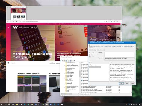 how to stop loading microsoft edge processes at startup on windows 10