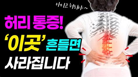 허리통증 없애는 방법 2분 초간단 셀프힐링법 제오의 힐링가이드 2 허리통증 허리디스크 예방 Youtube