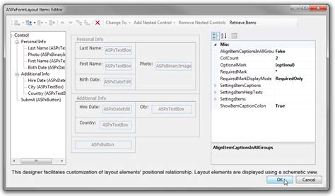 bind form layout to a single object asp web forms controls