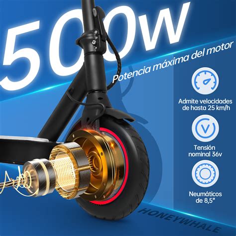 Scooter Eléctrico Honey Whale S2 V2 Negro