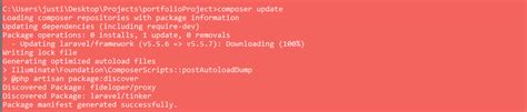 laravel php artisan terminal command error type error stack overflow