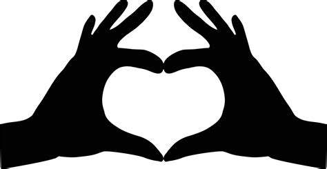 Hands Making Heart On White Background Formatting A Heart Symbol Flat