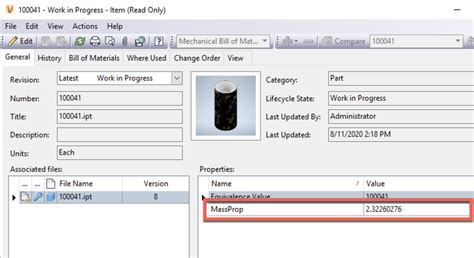 solved add mass column in items report autodesk community