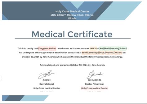 medical certificate ocr