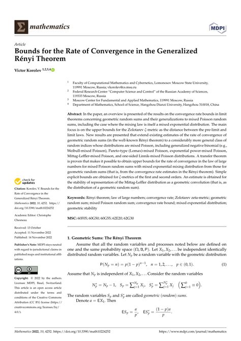 Pdf Bounds For The Rate Of Convergence In The Generalized Rényi Theorem